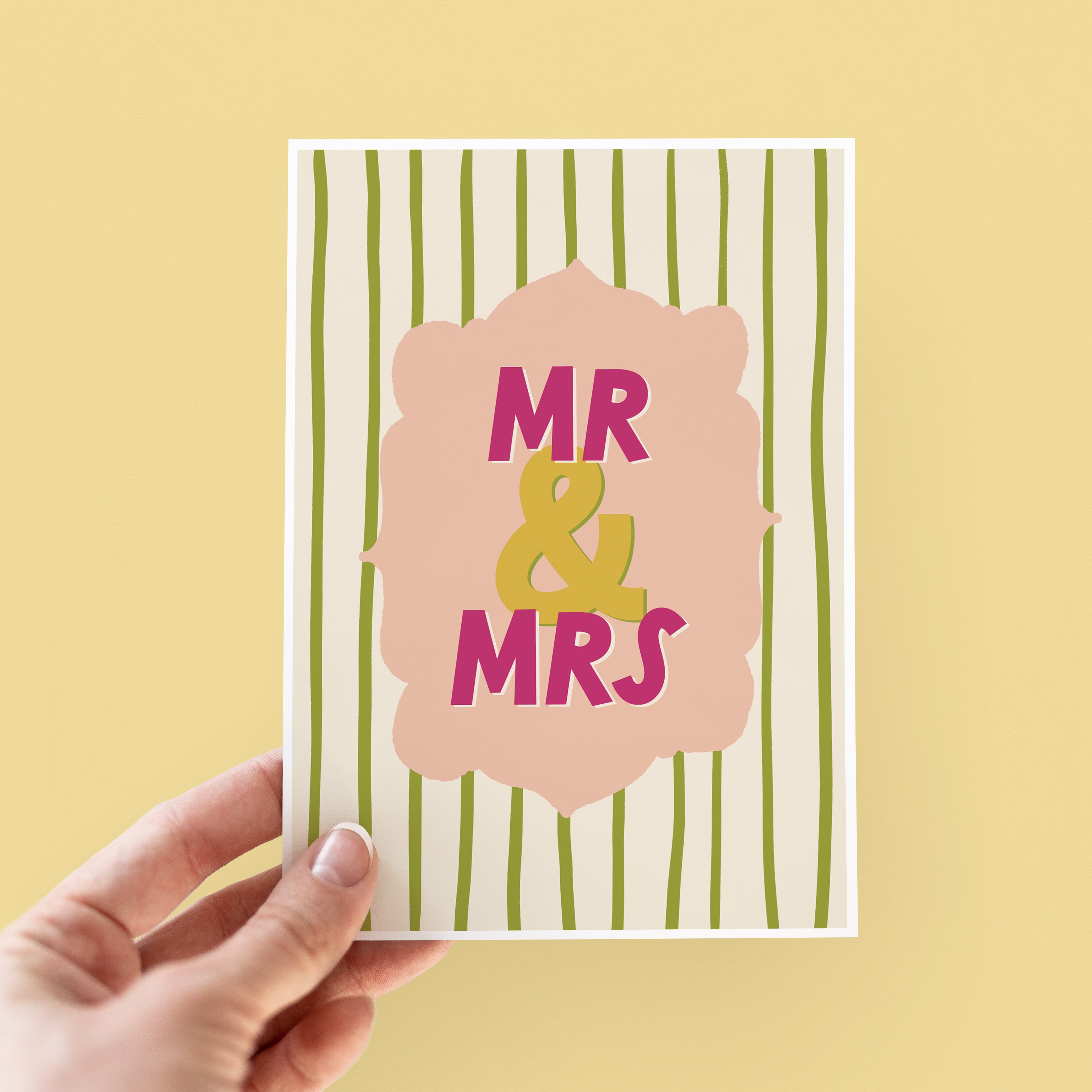 Mr and Mrs Wedding Day Congratulations Card – Sweetlove Press